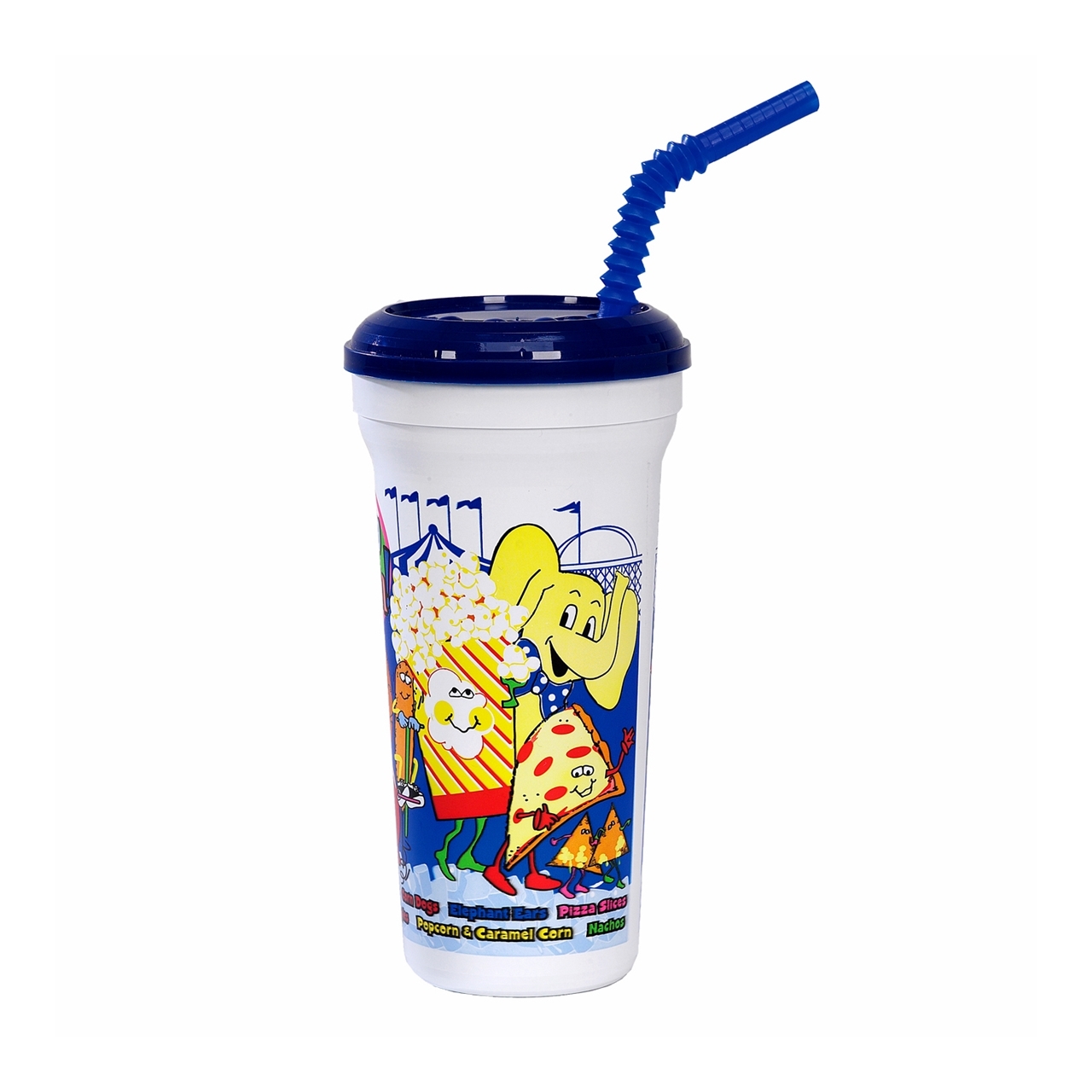Fun Cup Plastic Drink Cup Set #5325 Gold Medal | 200/Case with Lid & Straw
