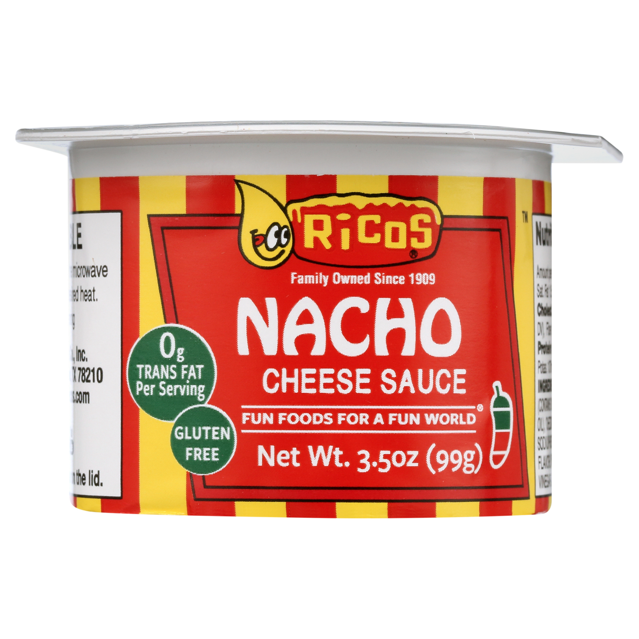 Ricos Portion Pack Nacho Cheese Sauce Cups – 3.5 oz (99g), 48/Case