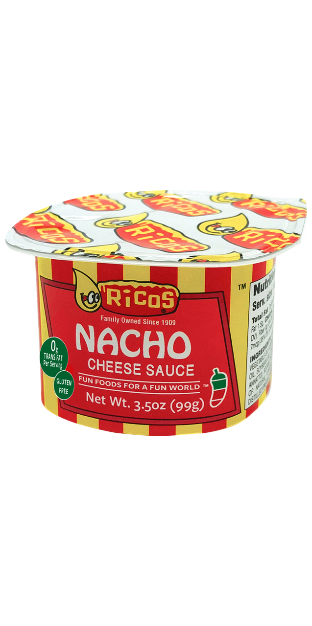 Ricos Portion Pack Nacho Cheese Sauce Cups – 3.5 oz (99g), 48/Case